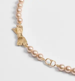 Dior Cd Bow Necklace