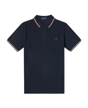 Fred Perry Twin Tipped Piqué Polo Shirt - Black