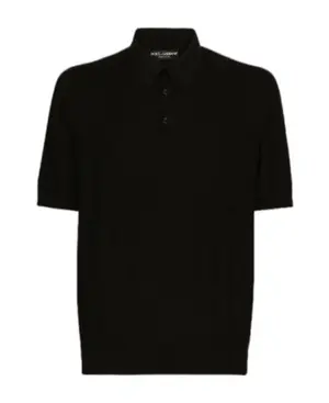 Dolce & Gabbana Dolce Gabbana Logo Jacquard Short-sleeved Polo Shirt