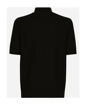 Dolce & Gabbana Dolce Gabbana Logo Jacquard Short-sleeved Polo Shirt
