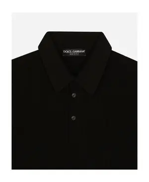 Dolce & Gabbana Dolce Gabbana Logo Jacquard Short-sleeved Polo Shirt