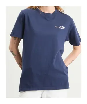 SPORTY  RICH Sporty Rich Logo Printed Crewneck T-shirt