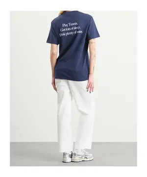 SPORTY  RICH Sporty Rich Logo Printed Crewneck T-shirt