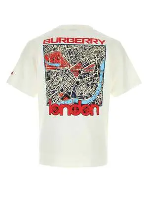 Burberry White Cotton T-shirt - Multicolor