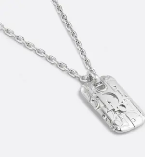 Dior Oblique Plate Pendant Necklace