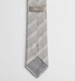 Dior Oblique Trio Tie - Gray