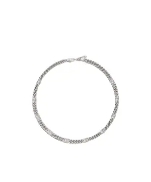 Dior Cd Icon Thin Chain Link Necklace - Silver