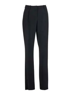 Balenciaga Black Straight-leg Pants With Front Pleats In Wool For - Multicolor
