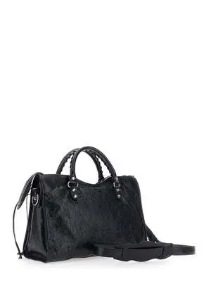 Balenciaga Le City Bag' Medium Handbag With Adjustable And Removable Shoulder Strap And Removable Mirror In Leather For - Black