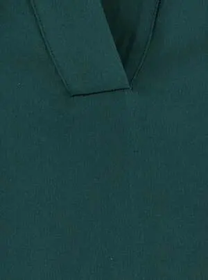 TOM FORD Shirt With Wide Collar And V-neck In Silk For - Green