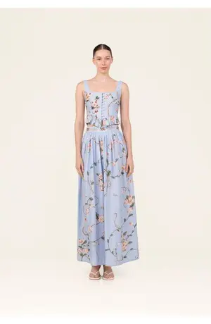 Agua Bendita Tangelo Navegante Maxi Skirt
