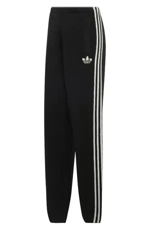 ADIDAS ORIGINALS Ribbed Knit Pants - Black