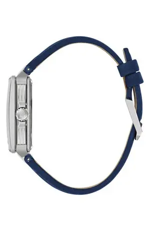 Bulova Marc Anthony Series X Automatic Leather Watch - Blue