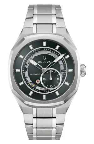 Bulova Marc Anthony Automatic Silicone Strap Watch - Silver-tone