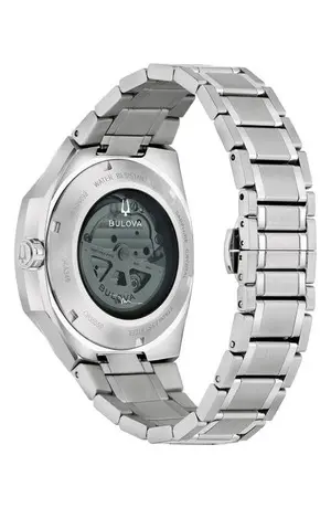 Bulova Marc Anthony Automatic Silicone Strap Watch - Silver-tone