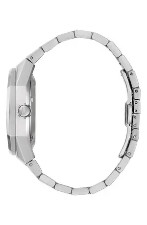 Bulova Marc Anthony Automatic Silicone Strap Watch - Silver-tone