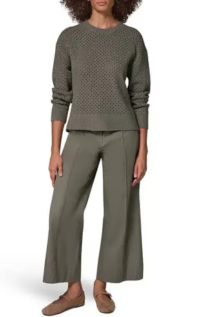 Donna Karan New York Open Stitch Crewneck Sweater