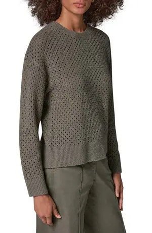 Donna Karan New York Open Stitch Crewneck Sweater