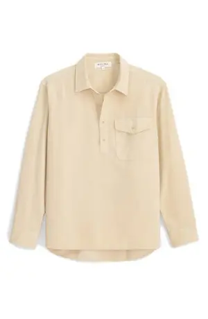 ALEX MILL Carter Corduroy Popover Shirt - Light Putty