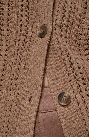 Donna Karan New York Pointelle Stitch Sweater Vest
