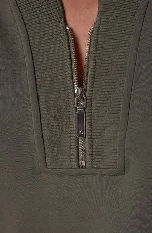 Donna Karan New York Jet Setter Dolman Half Zip Pullover Top