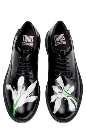 Camper Dean Floral Leather Derby
