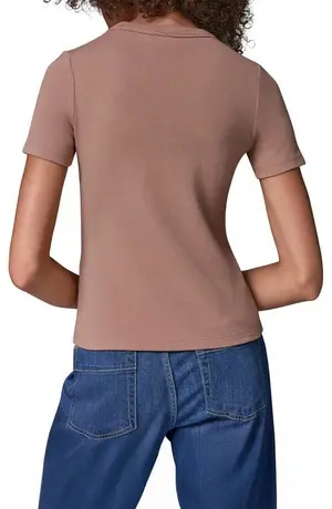 Donna Karan New York Rib Crewneck Tee - Camel