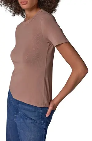 Donna Karan New York Rib Crewneck Tee - Camel