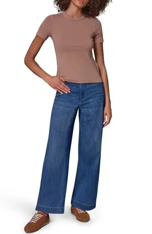 Donna Karan New York Rib Crewneck Tee - Camel