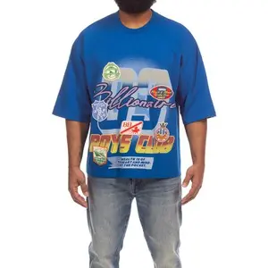 BILLIONAIRE BOYS CLUB Clubs Patch Appliqué Cotton Graphic T-shirt - Lapis Blue