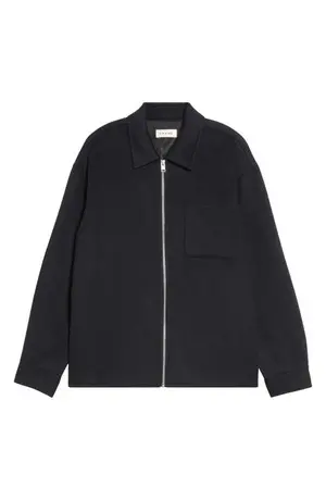 FRAME Double Face Zip Shirt Jacket - Dark Navy