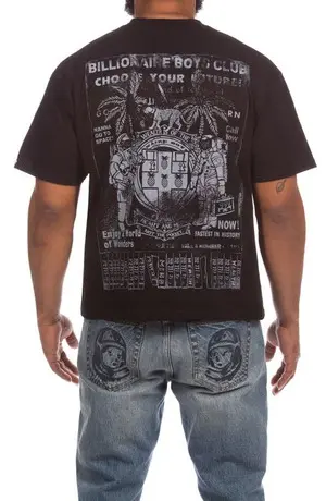BILLIONAIRE BOYS CLUB Bb Call Now Cotton Graphic T-shirt