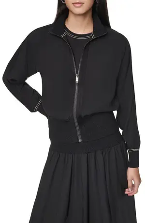 Dkny Mixed Media Sweater - Black