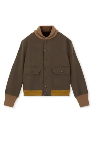 FORTELA Regan Wool Bomber Jacket - Green