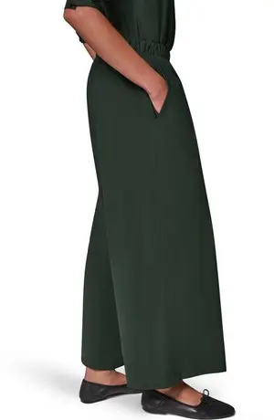 Donna Karan New York Relaxed Mid Rise Ankle Wide Leg Pants
