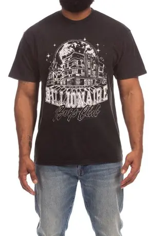 BILLIONAIRE BOYS CLUB Clubhouse Cotton Graphic T-shirt - Black