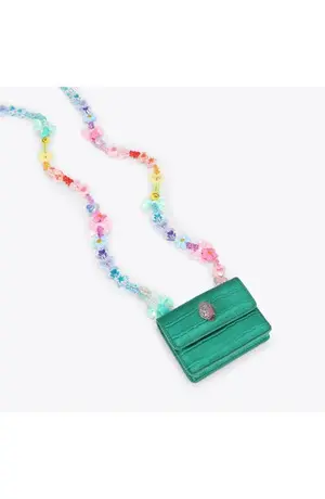 Kurt Geiger Micro Tutti Fruiti Croc Embossed Leather Crossbody Bag