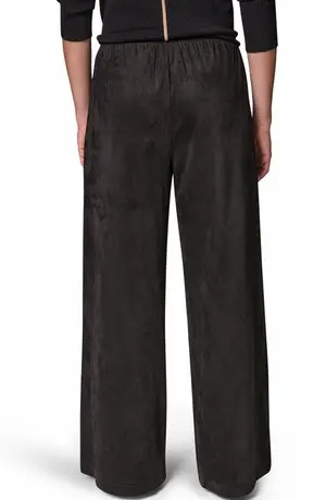 Donna Karan New York Microsuede Mid Rise Wide Leg Pants