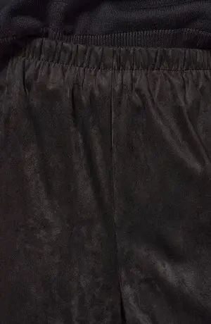 Donna Karan New York Microsuede Mid Rise Wide Leg Pants