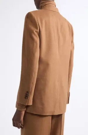 Lafayette 148 New York Camel Hair Single Button Jacket - Vicuna