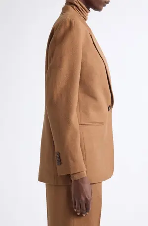 Lafayette 148 New York Camel Hair Single Button Jacket
