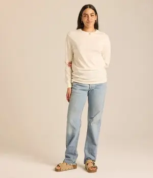 KNOWN SUPPLY Relaxed Long Sleeve Tee - Stone