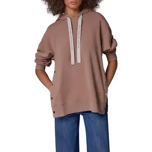 Donna Karan New York French Terry Snap Side Hoodie