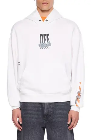 L/AB C/O OFF-WHITE Off Active Duct Tape Hoodie - White