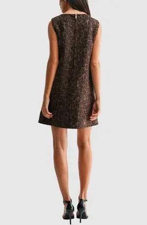 QUINCY MAE Faux Suede Shift Minidress