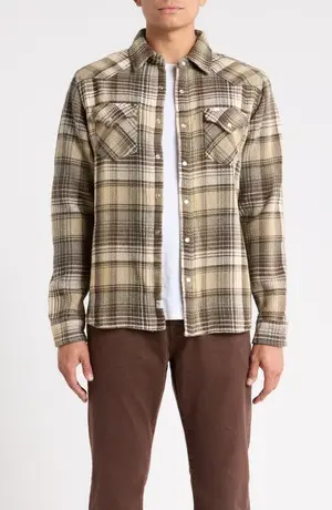 Ag Huston Plaid Western Shirt - Green Multi