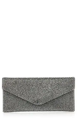 Judith Leiber Envelope Clutch - Ebonized Hematite