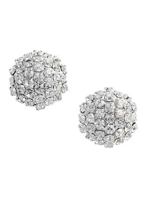 SELF-PORTRAIT Self-Portrait Women Silver Color All-Over Crystal Decoration Earrings For Women Multicolor