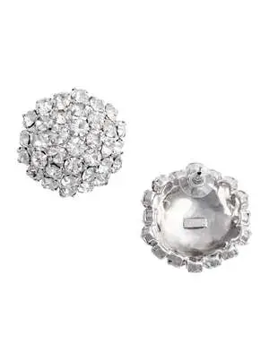 SELF-PORTRAIT Silver Color All-over Crystal Decoration Earrings For - Multicolor