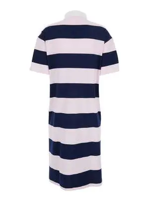 Coperni Dress With All-over Striped Motif And Embroidered Logo On Front In Cotton
